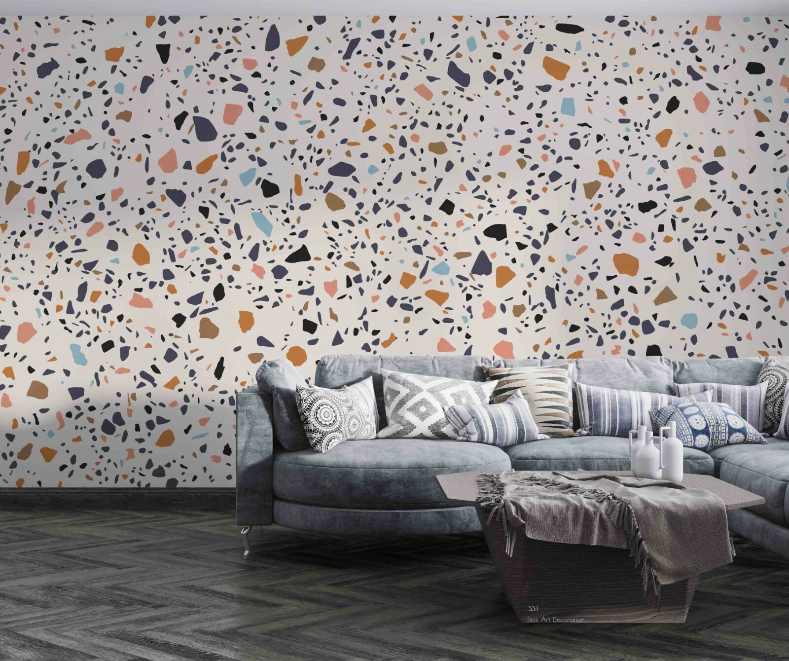 3D Color Dots Background Self-adhesive Removable Wallpaper Murals Wall ...