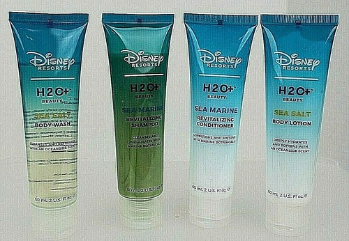 DISNEY RESORTS H2O+ LOT of 4 Hotel Spa Toiletries Travel Set Bath, Hair ...