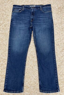 Members Mark Jeans Men's 40x30 Straight Fit Stretch Blue Jean | eBay