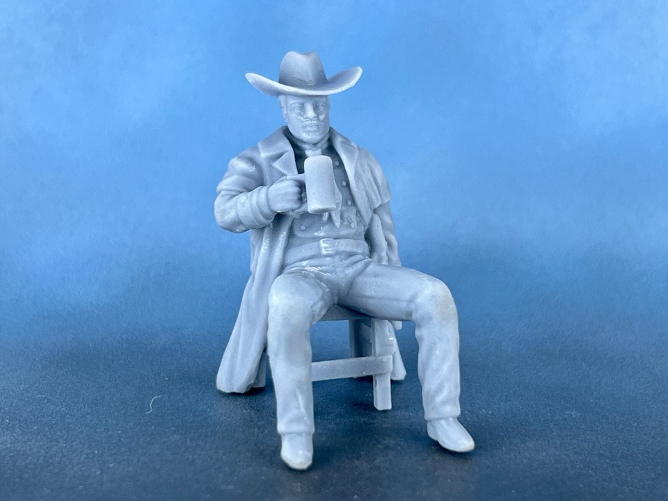 cowboy at the Saloon Western Decor Tabletop Miniature. American ...