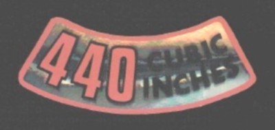 MOPAR 1975-1977 440 Cubic Inch Air Cleaner Decal | eBay