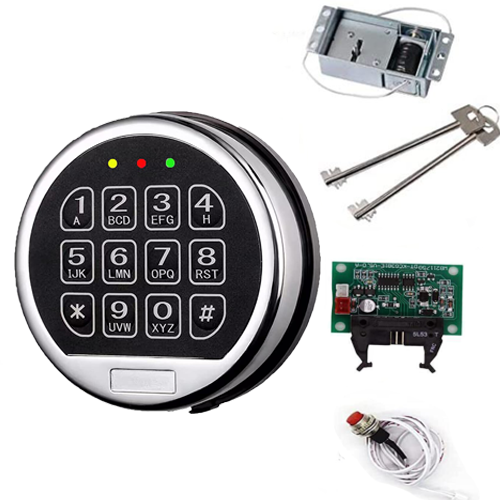 Gun Safe Lock Replacement Chrome Keypad Safe Lock with Solenoid 2 ...