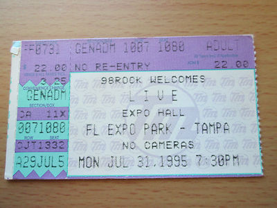 1995 LIVE TAMPA CONCERT TICKET STUB THROWING COPPER TOUR LIGHTNING ...