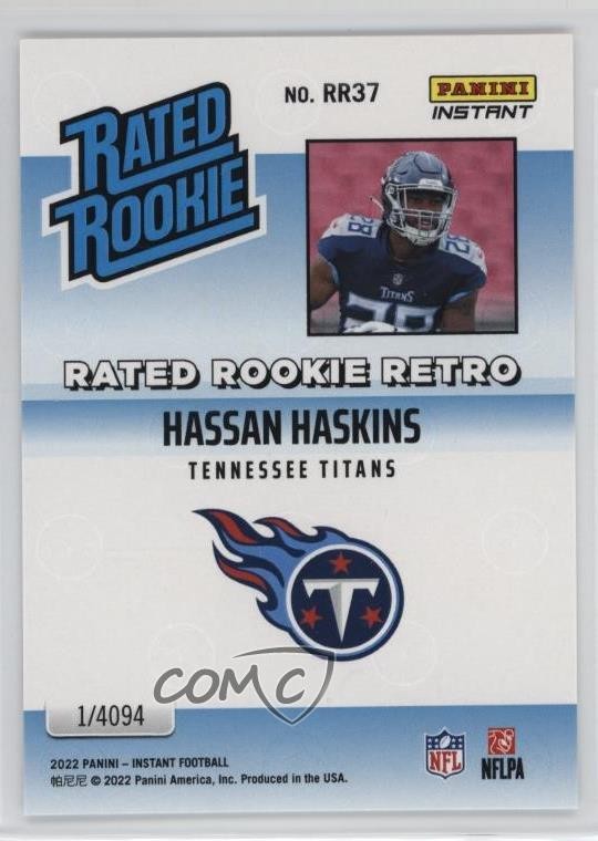 2022 Panini Instant NFL Rated Rookie Retro /4094 Hassan Haskins #RR37 ...