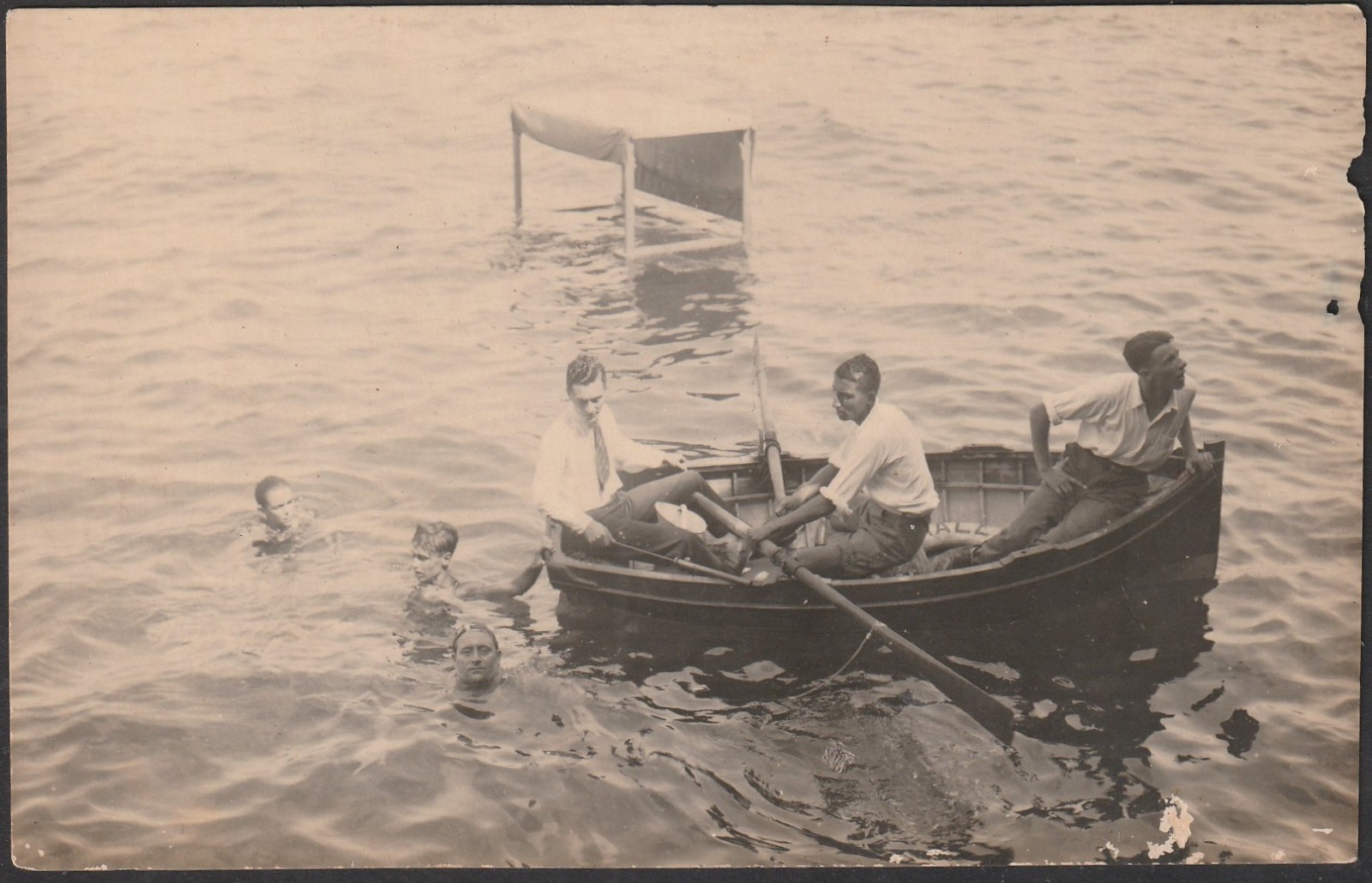 RARE Malta Photo Postcard 1930s Turu Rizzo Longest Endurance Swim 68 ...