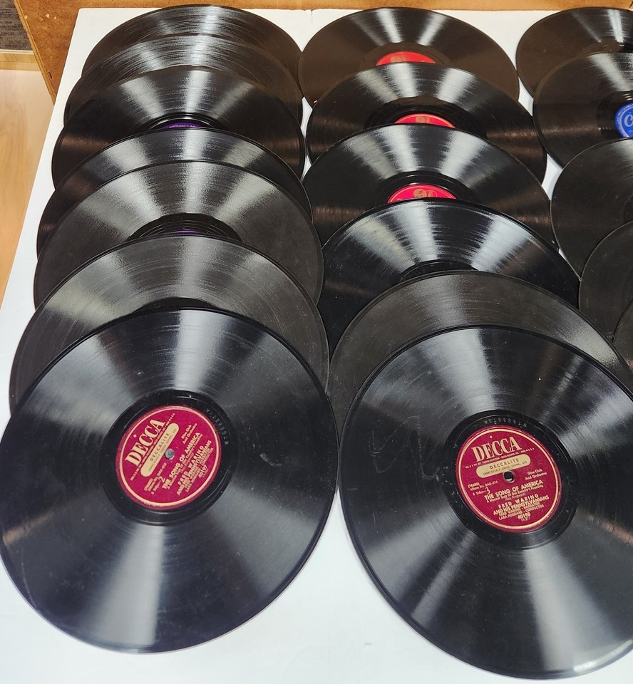 Lot of 25 Vintage 10" 78 RPM Shellac Records RCA Victor Decca Capitol ...