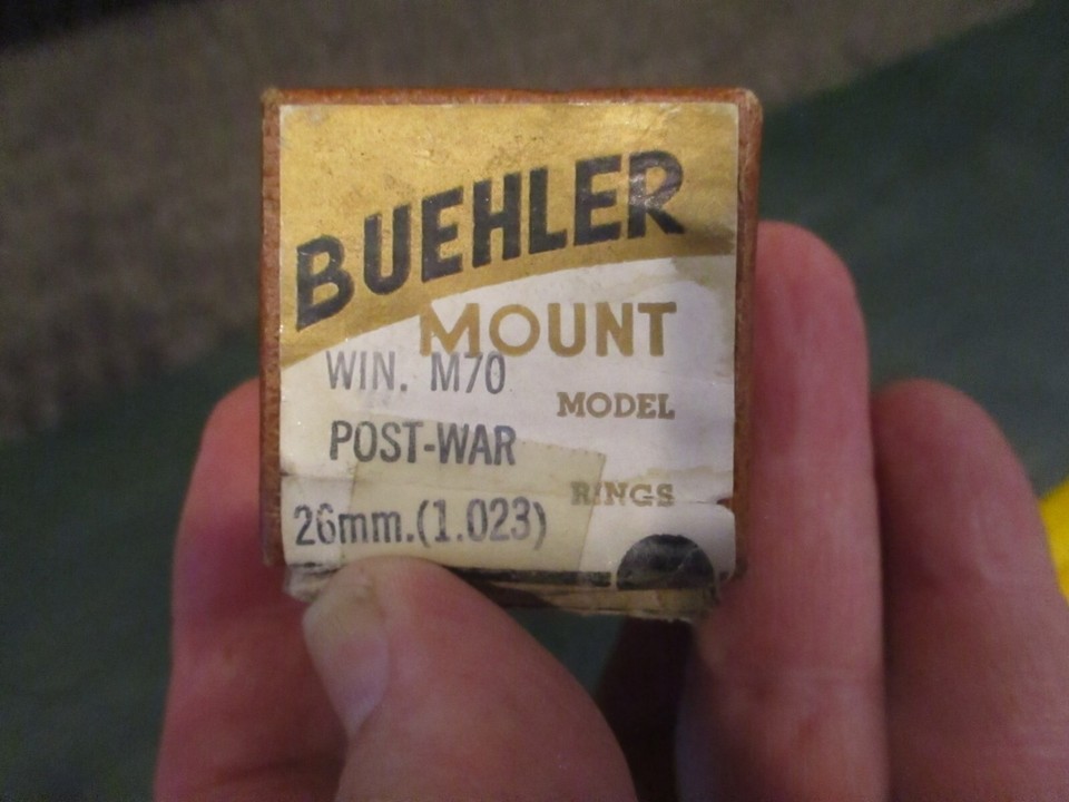 Vintage Buehler Scope Mount Base for Winchester Model 70 new in the box ...
