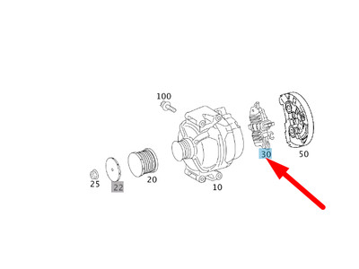NEW MERCEDES-BENZ S W221 ALTERNATOR REGULATOR SWITCH A0041540706 ...