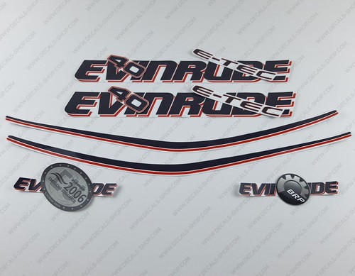 Evinrude 40 hp ETEC outboard engine decals sticker set reproduction ...
