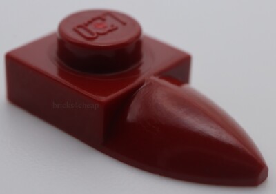 Lego 4x Dark Red Plate Modified 1 x 1 with Tooth Horizontal | eBay