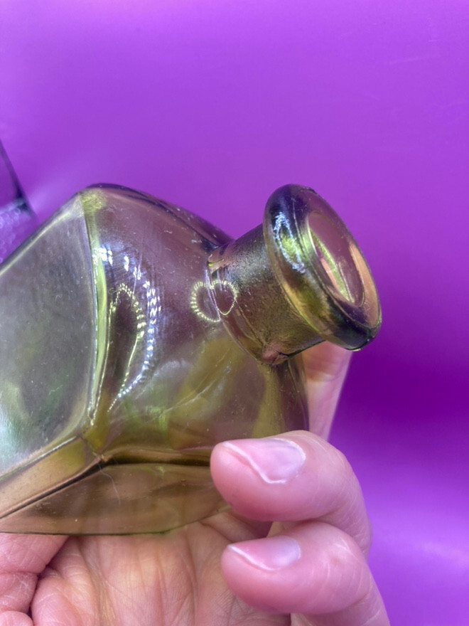 4 Antique & Vintage Glass Ink Well Bottles Unique Carter's Higgins Etc ...