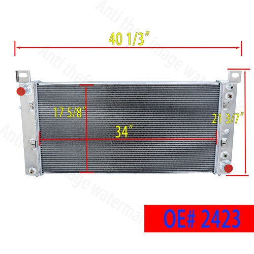Aluminum 4 Row Radiator For 1999-2013 Chevy Silverado GMC Sierra 1500 ...