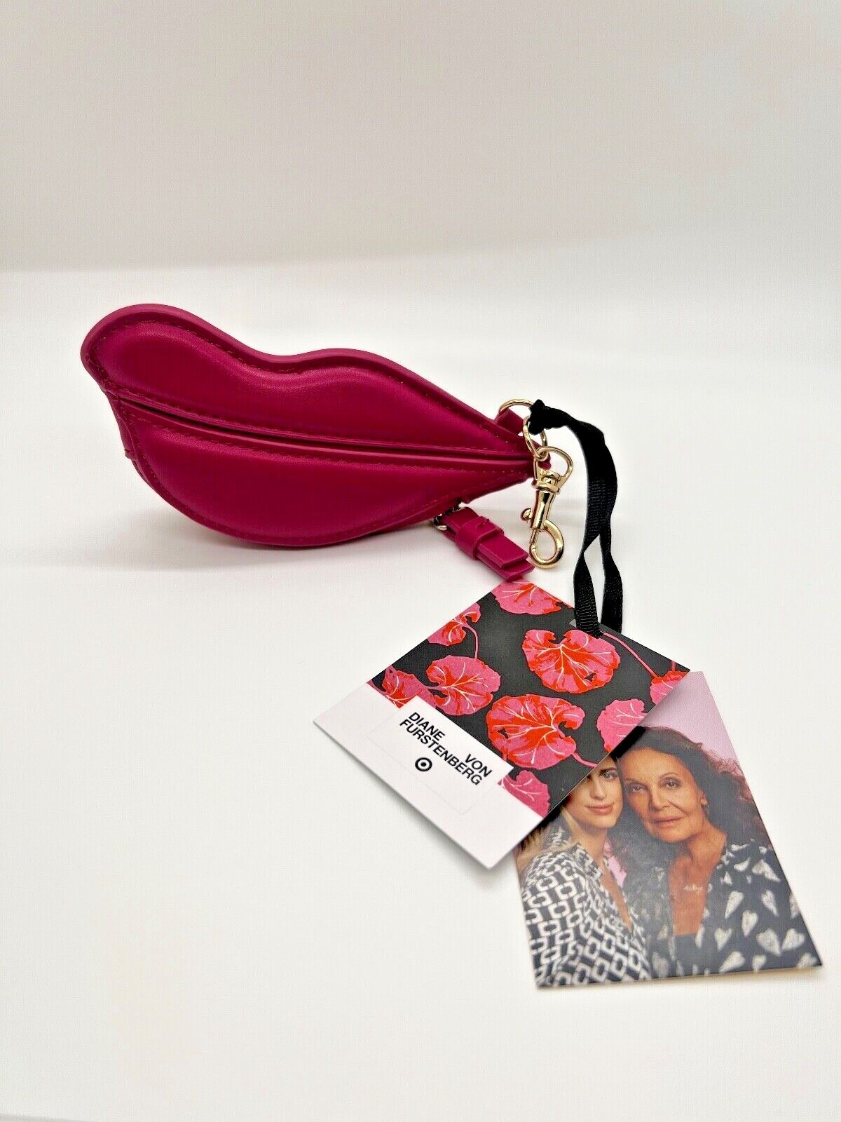 Diane Von Furstenberg DVF For Target Lips Coin Pouch Zip Case Bag, Pink ...