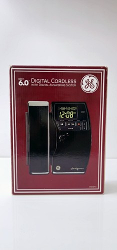 GE Dect 6.0 Digital Cordless Phone Stainless Steel Caller ID Answering ...