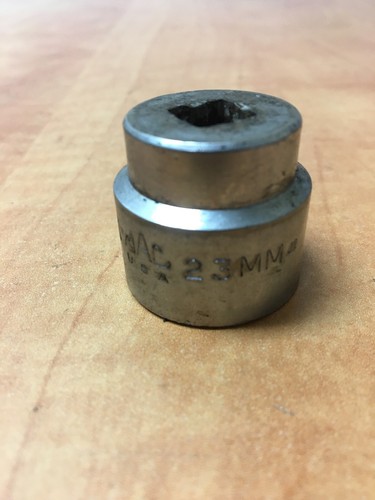 Mac Tools USA 3/8" Drive 23mm Metric Shallow 6 Point Chrome Socket X6 ...