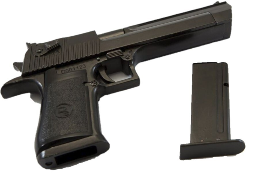 Denix Desert Eagle Non-Firing Prop Gun Full Size Metal Body Black ...