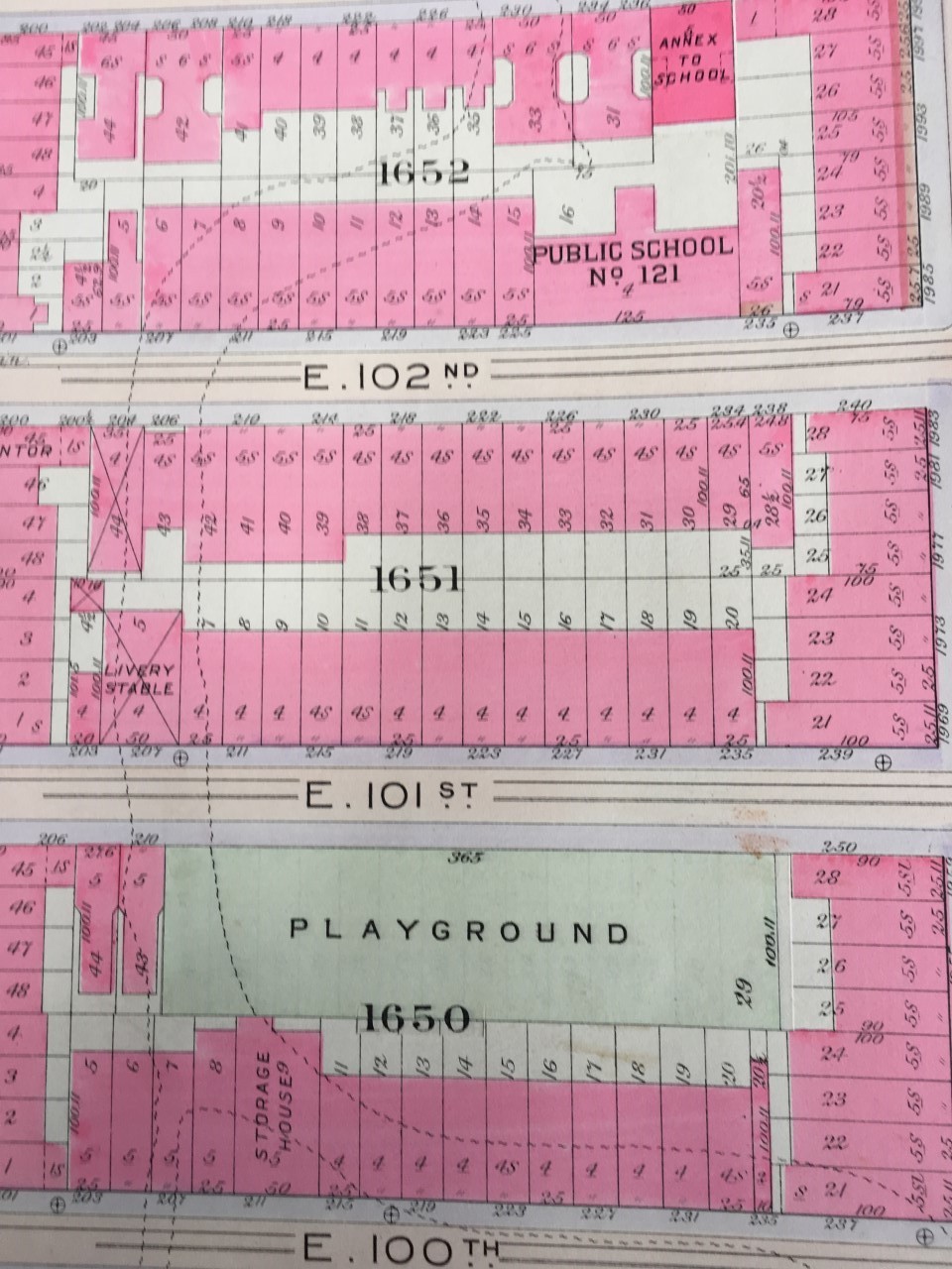 1909 PS 121 & 168 SPANISH HARLEM EAST 100TH TO E 105TH ST MANHATTAN NY ...