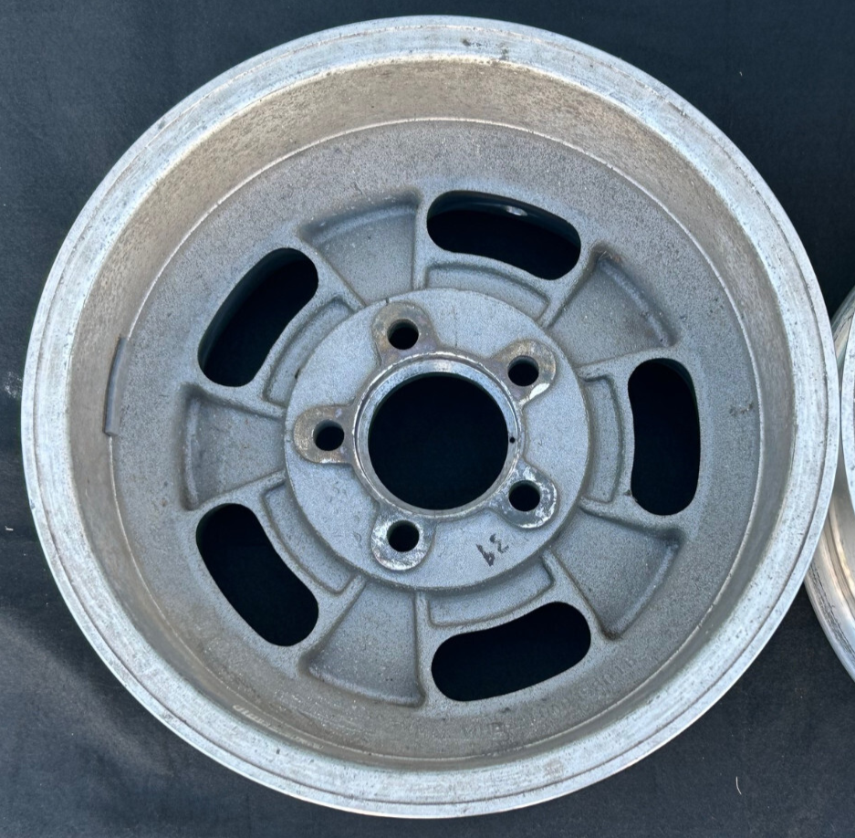 (2) 15" APPLIANCE SLOT MAG HIGH POLISHED VINTAGE WHEELS 15x7 RIMS 5x4 ...