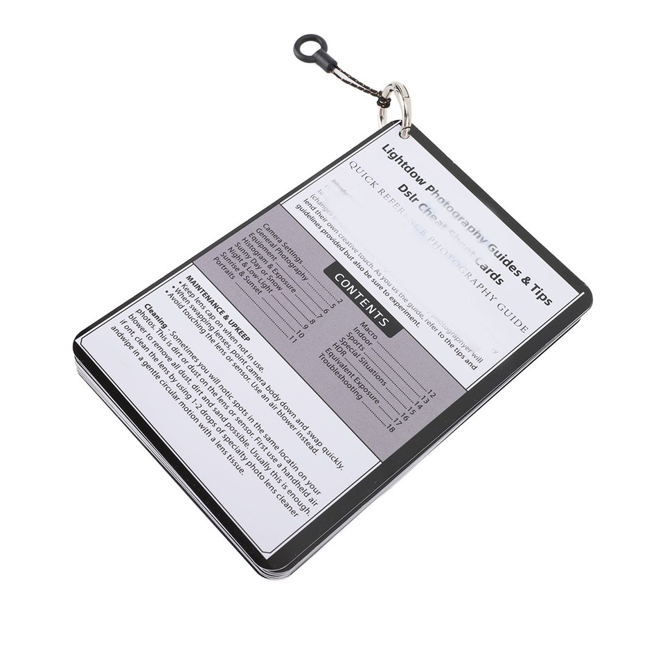 DSLR Cheat Sheet White Balance Gray Card Bundle Quick Reference Guides ...