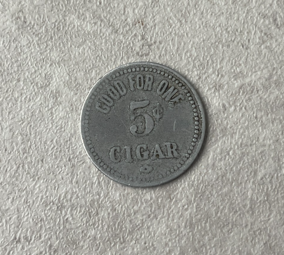 BPOE Elks No 325 5 Cent Cigar Trade Token - Ann Arbor Michigan MI KH L2 ...