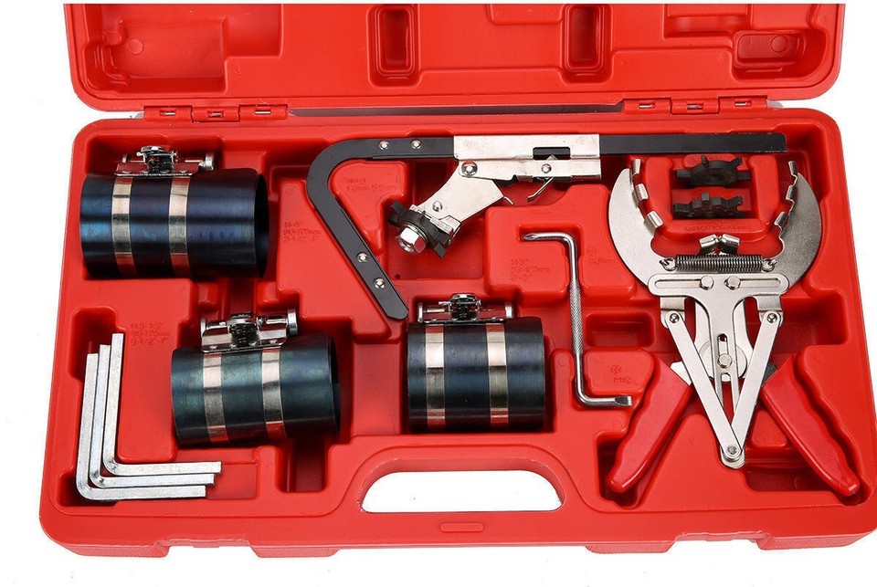 Piston Ring Service Tool Set Auto Engine Motor Cleaning Ring Expander ...