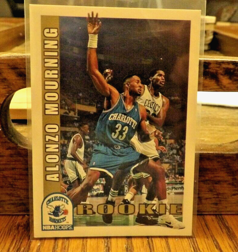 1993 Skybox NBA Hoops Alonzo Mourning **ROOKIE CARD** #361 Charlotte ...