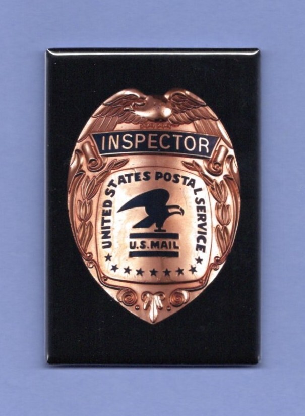 POSTAL INSPECTOR BADGE *2X3 FRIDGE MAGNET* USPS STAMP LETTER DELIVER ...