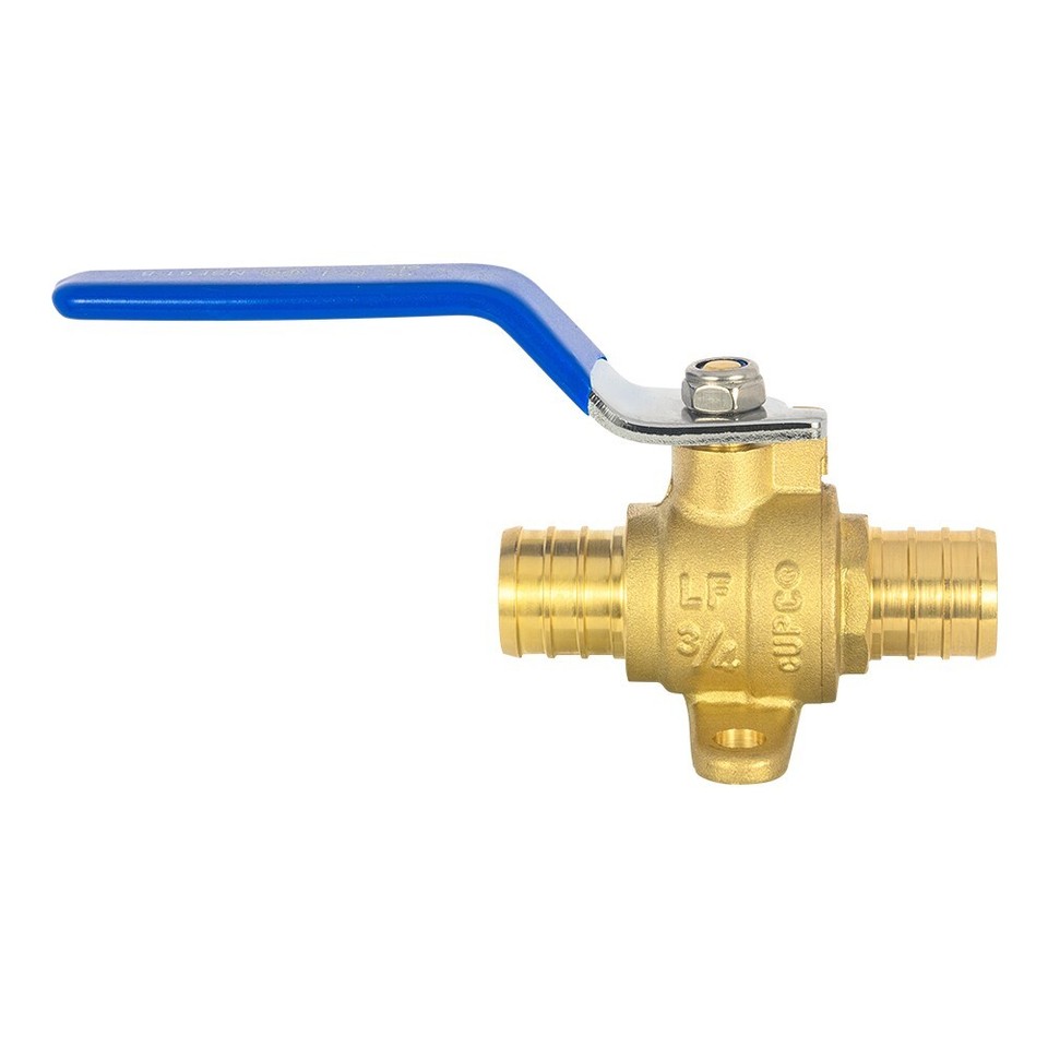 EFIELD 2 PCS 3/4"Pex Crimp Shut Off Brass Ball Valves/Drop Ear, Red ...