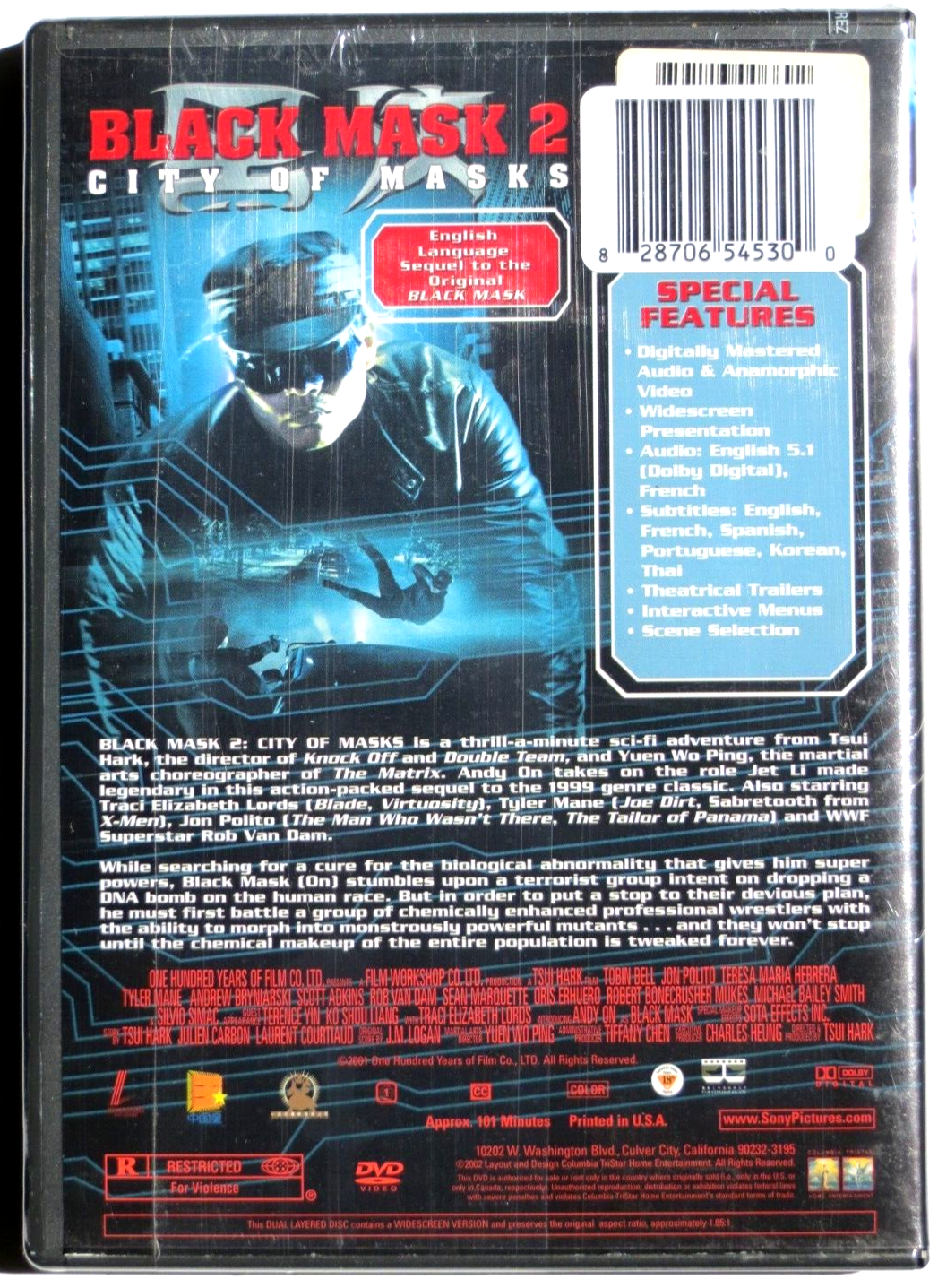 Black Mask 2: City of Masks DVD widescreen Brand New (Andy On, Traci ...