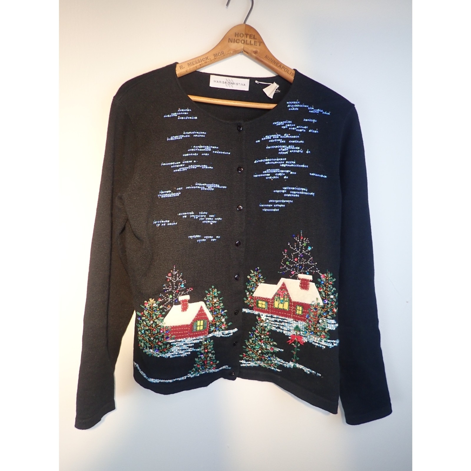 MARISA CHRISTINA Ornate Embellished Christmas Snow Ca… - Gem