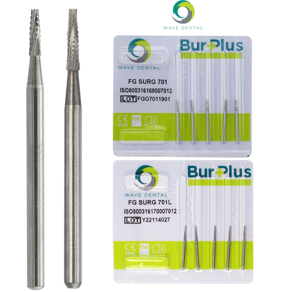 Surgical Burs 702 Wave Dental 702L 25mm Long Shank Midwest Dental ...
