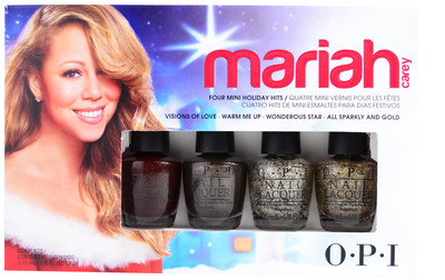 OPI NAIL POLISH MINI SET 3.75ml Mariah Carey 4 Mini Holiday Hits E10 ...