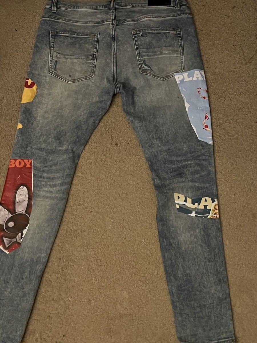 Mike Amiri Denim Playboy Magazine Skinny Jeans Size 36 | eBay Mike Amiri Denim Playboy Magazine Skinny Jeans Size 36 | eBay