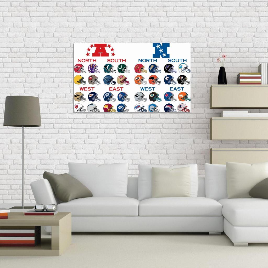 V1472 All NFL Teams Helmets Logos Football Sport Decor WALL POSTER ...