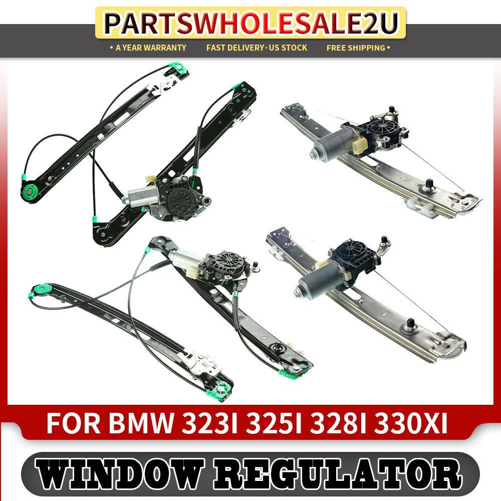 Full Set Window Regulators w/ Motor for BMW E46 323i 325i 325i 328i ...