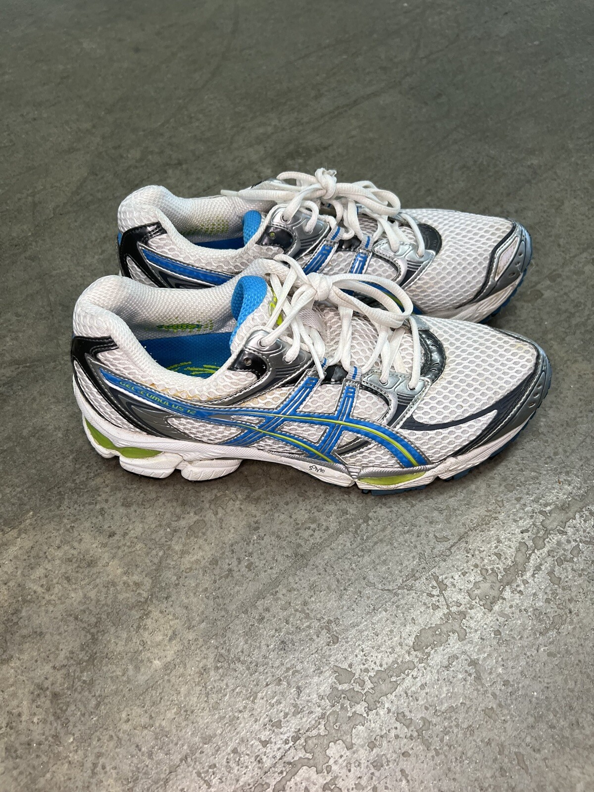 ASICS Gel Cumulus 12 Running Shoes White BlueT0A7N Women's US 9.5 | eBay