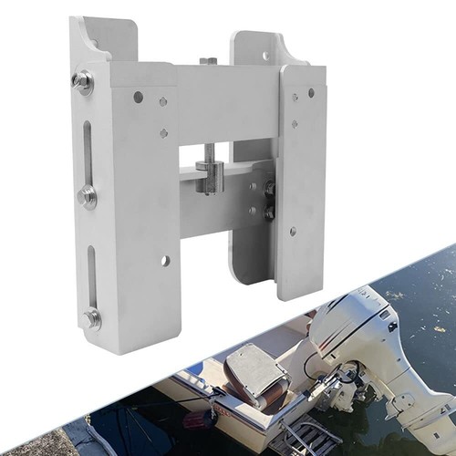 Boat Adjustable 4'' Outboard Boat Aluminum Motor Jack Plate Tool Silver ...