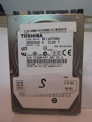Disque Dur Toshiba 160GB SATA 2.5 " MK1637GSX Ship Défectueux PCB ...