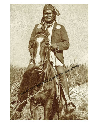 Geronimo Riding Horse PHOTO,Apache Indian 1886 Chief Native American | eBay