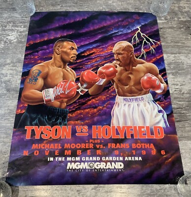 MIKE TYSON v EVANDER HOLYFIELD (1), MEGA SCARCE, VIP POSTER | eBay