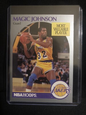 1990 Magic Johnson NBA Hoops #157 Los Angeles Lakers Basketball Card ...