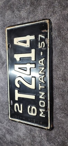 Vintage 1950's Montana - 57 Automobile License Plate Single T2414 ...