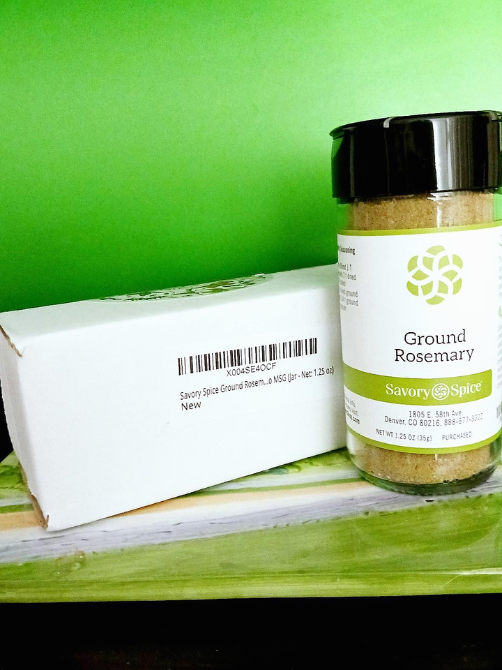 SAVORY SPICE SHOP GROUND ROSEMARY 1.25 OZ GLASS JAR W/SAVORY SPICE SHOP ...