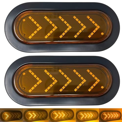 6 Inch Amber LED Turn Signal Light Kit for 2000–2020 Chevy GMC Semi ...