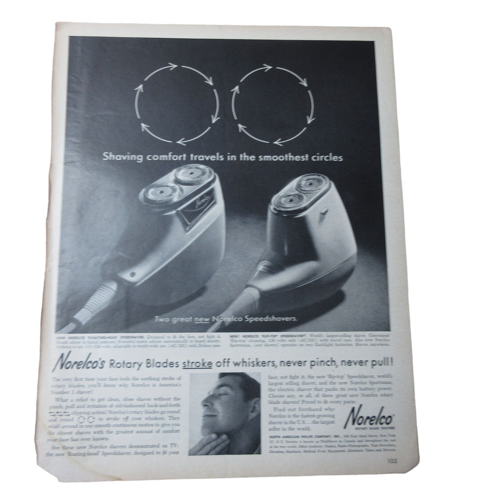 1961 Norelco Electric Shaver - Vintage Print Ad | eBay