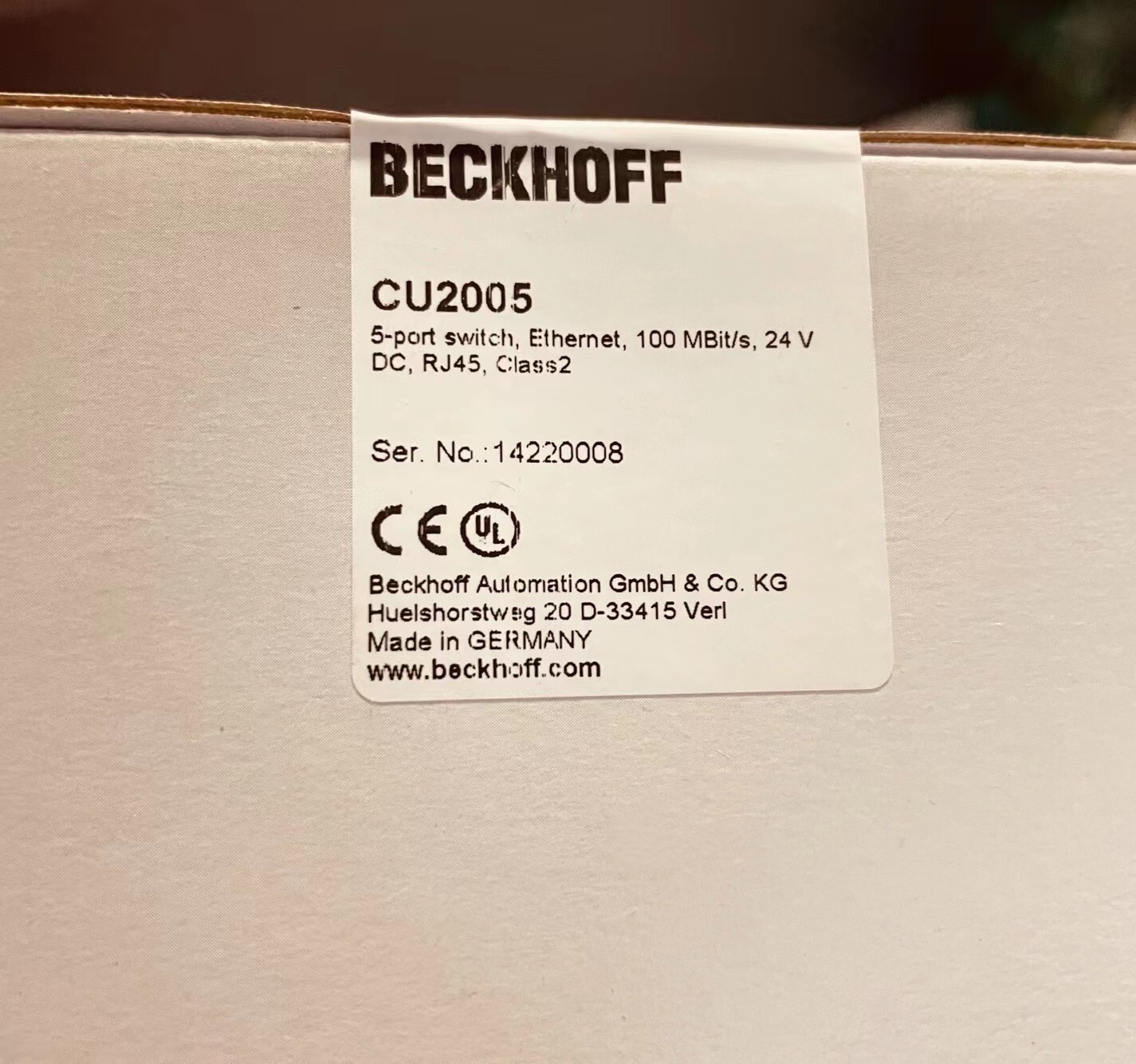 BECKHOFF brand new original CU2005#1 | eBay
