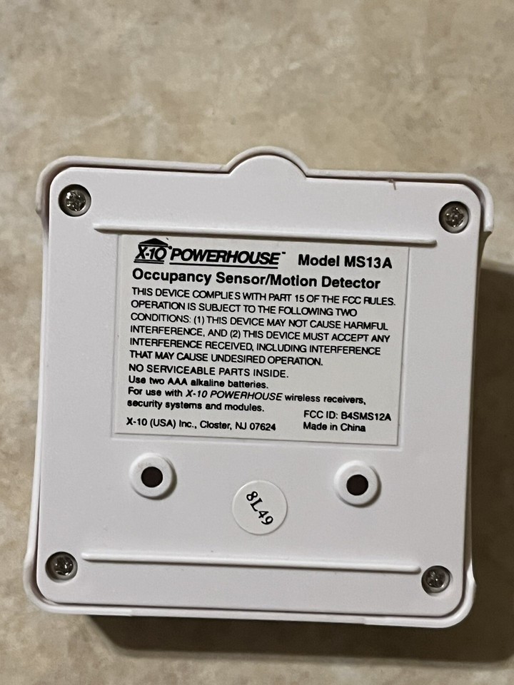 X10 MS13A White Hawkeye Motion Detector Occupation Sensor Powerhouse | eBay