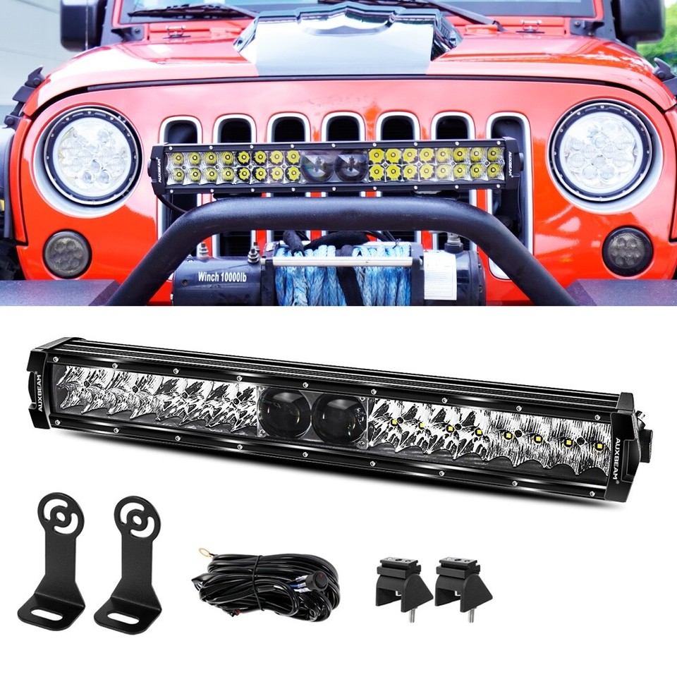 AUXBEAM 22" 22000LM 5D-PRO LED Light Bars Combo w/ 5D Projectors KW3 ...