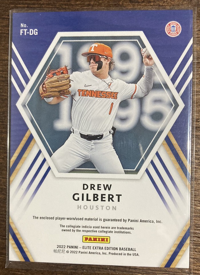 Drew Gilbert 2022 Panini Elite Extra Edition Future Threads Relic | eBay