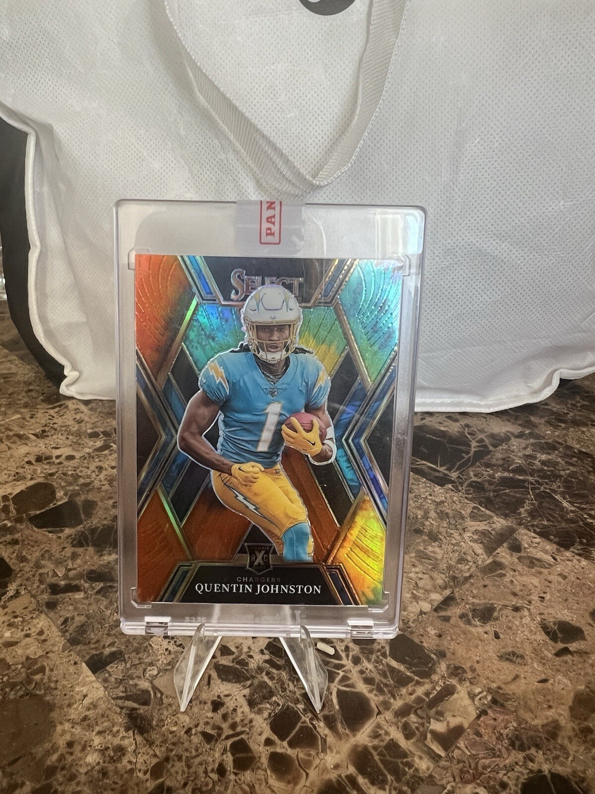 Quentin Johnston Select Tie Dye XRC Rookie Already Redeemed Numbered To ...